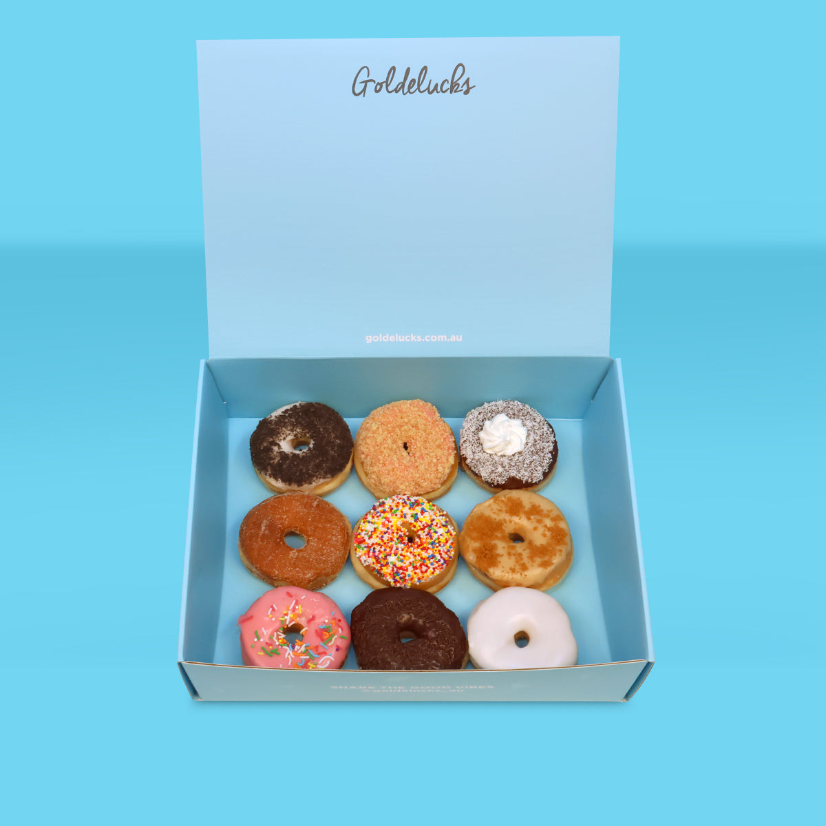 Small Vegan Assorted Donut Box - Goldelucks