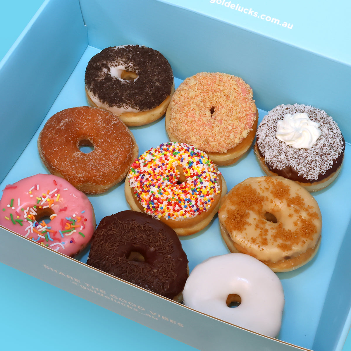 Small Vegan Assorted Donut Box - Goldelucks