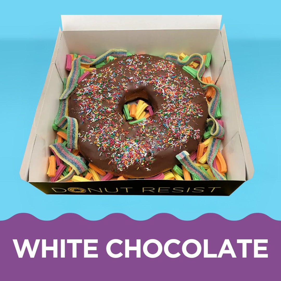 Chocolate Donut Cake with Musk Sticks & Sour Straps - Goldelucks