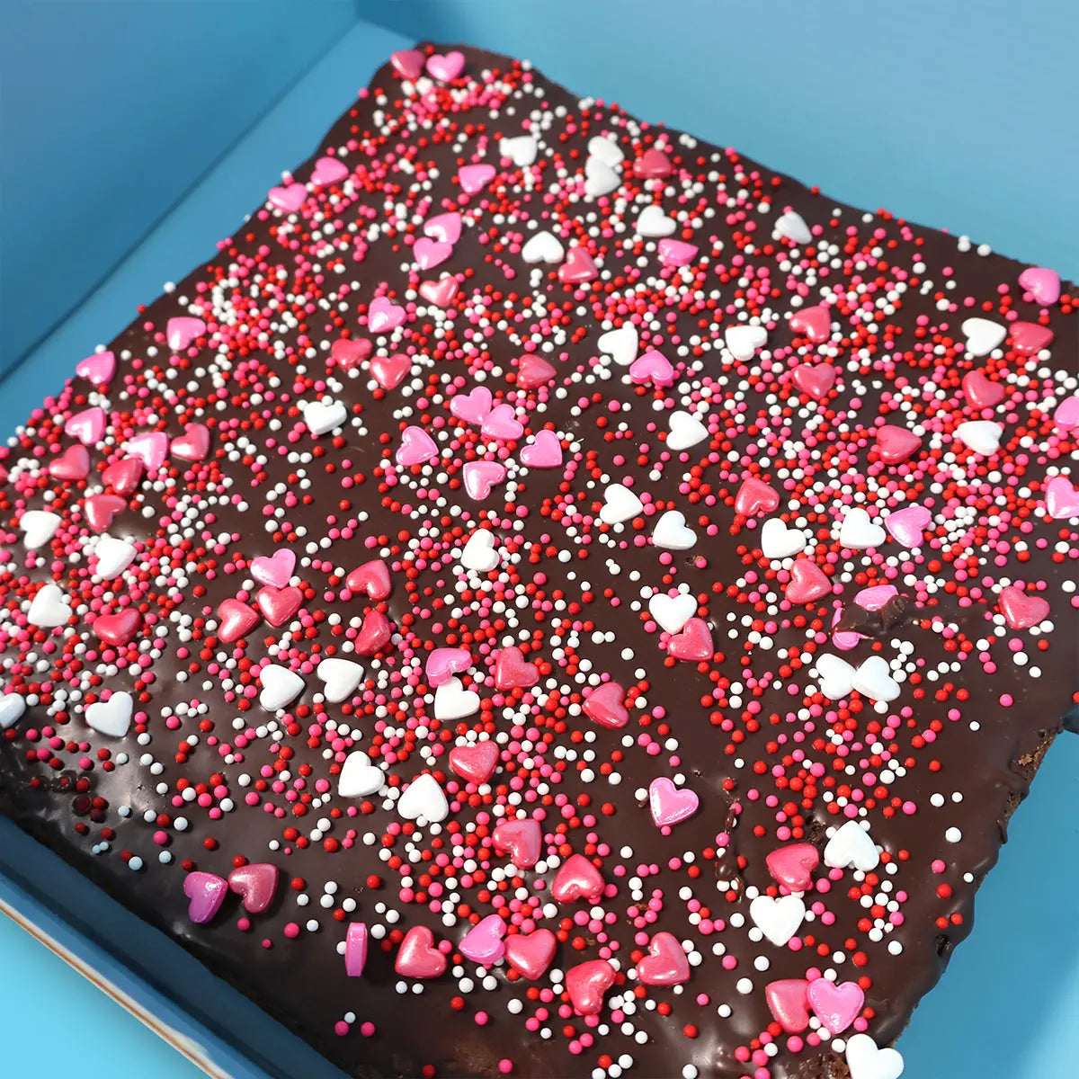 Loaded Brownie with Pink Sprinkles - Goldelucks