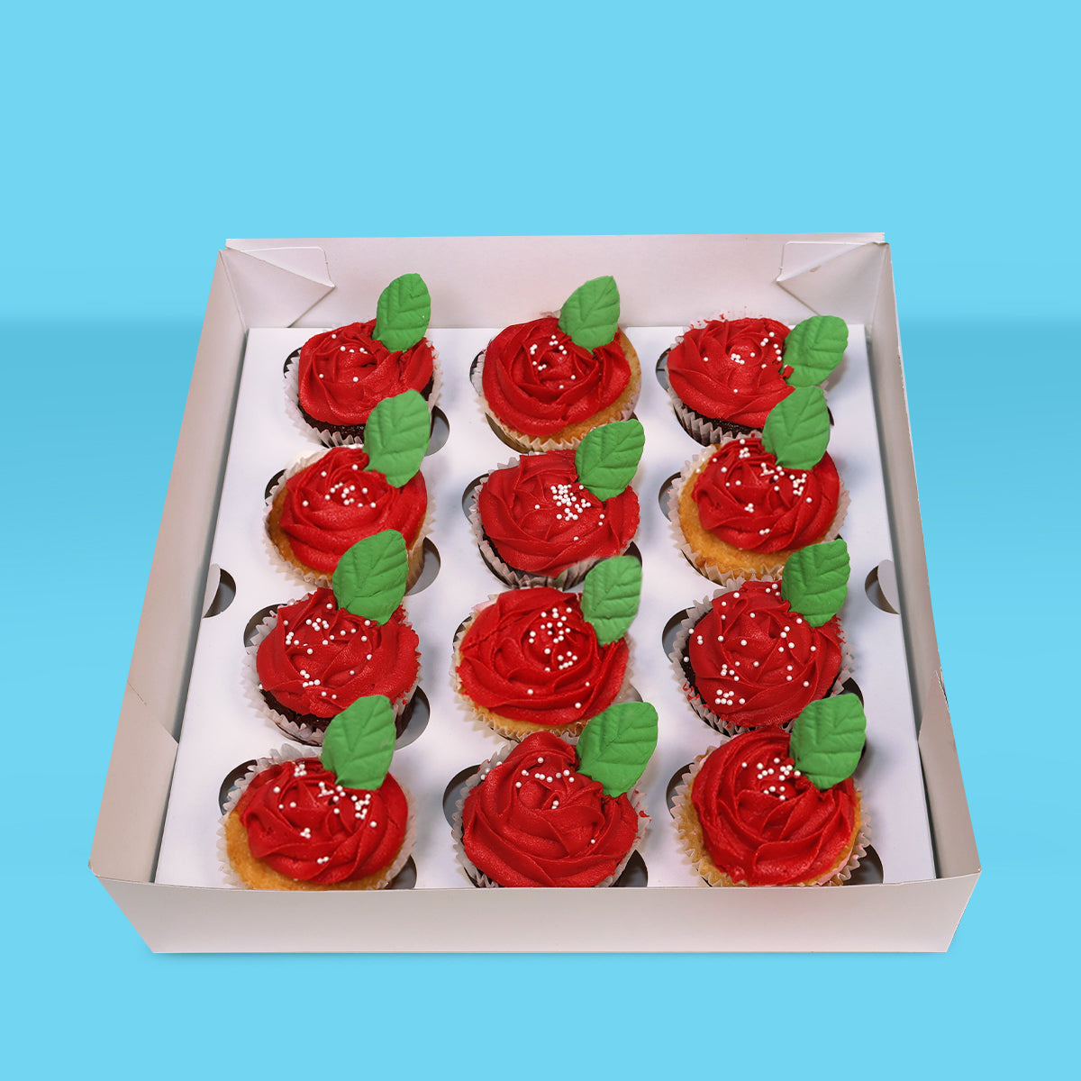 Red Rose Cupcake Box - Goldelucks