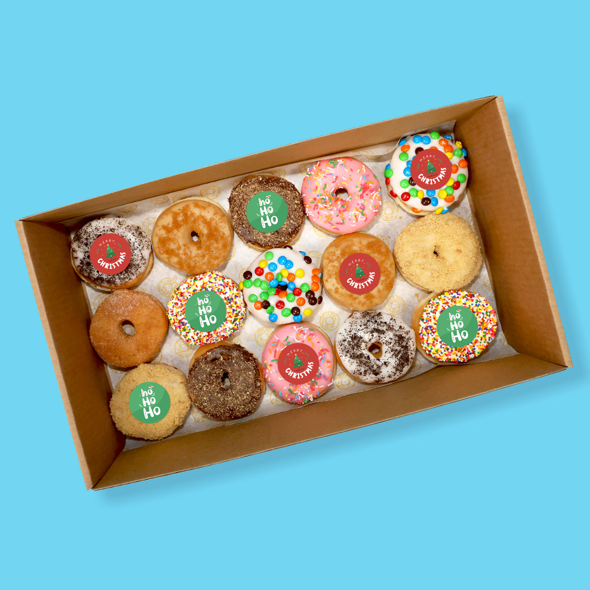 Assorted Christmas Donut Box – Goldelucks