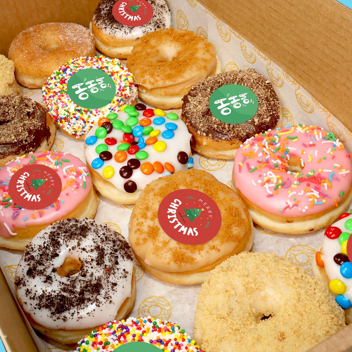 Assorted Christmas Donut Box – Goldelucks