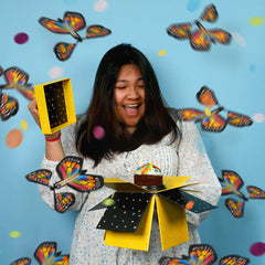 Cake Explosion Box with Flying Butterfly - Goldelucks
