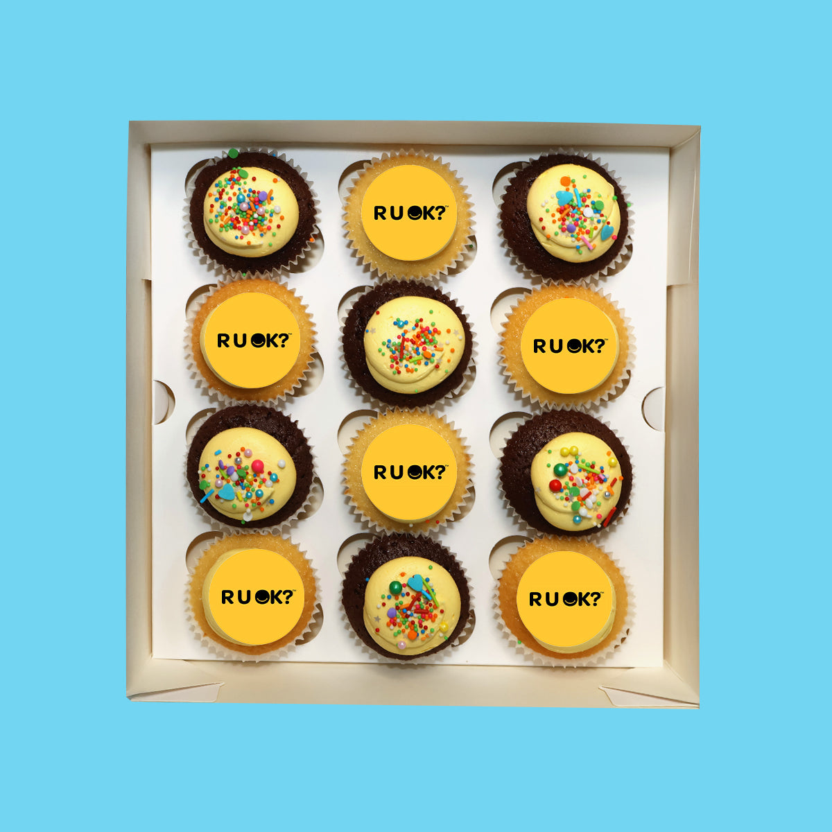 R U OK? Cupcakes | Bulk Packs & Same Day Delivery – Goldelucks